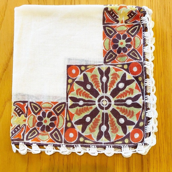 Unbranded | Accessories | Vintage Handkerchief Printed Geometric ...